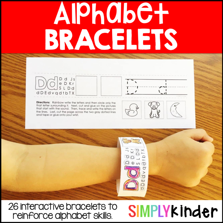 Alphabet Bracelets - Simply Kinder + Printable Membership