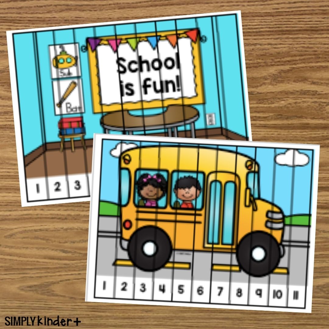 11 Letter Name School Picture Puzzles - Simply Kinder + Printable ...