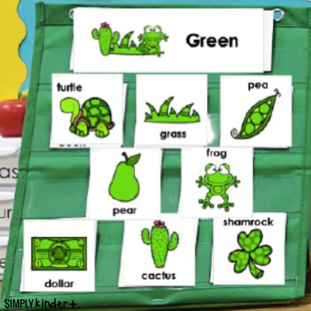 The Color Green Word Bank Writing Center - Simply Kinder + Printable ...