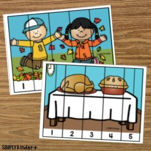 5 Letter Name Fall Picture Puzzles - Simply Kinder + Printable Membership