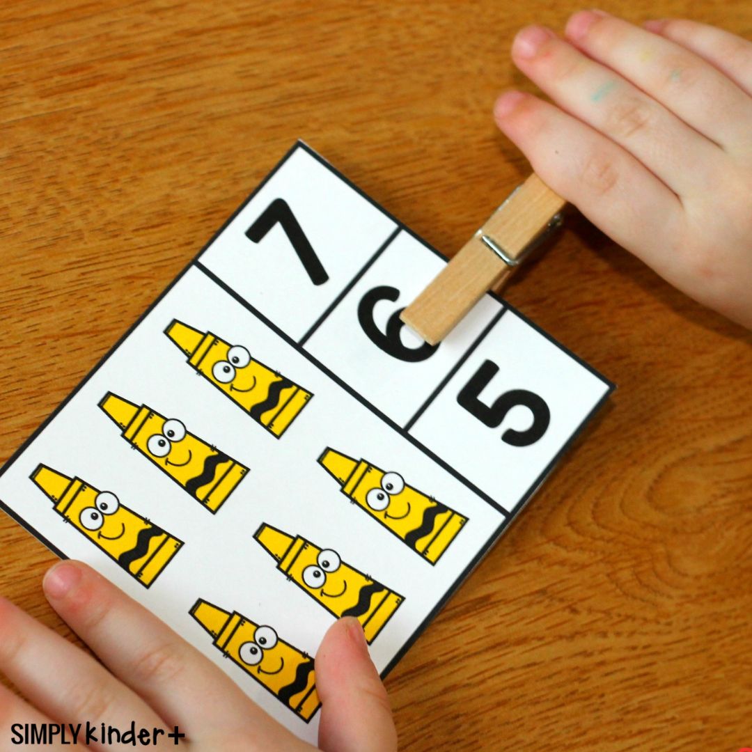 Back-to-School Counting Clip Cards - Simply Kinder + Printable Membership