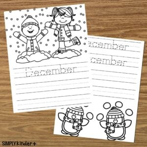 December Writing Printables - Simply Kinder + Printable Membership