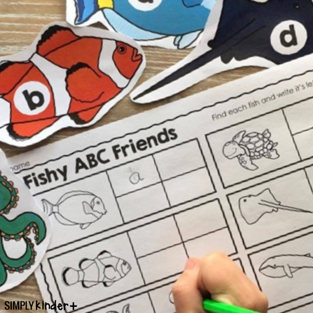 Fish Friends Alphabet Game - Simply Kinder + Printable Membership