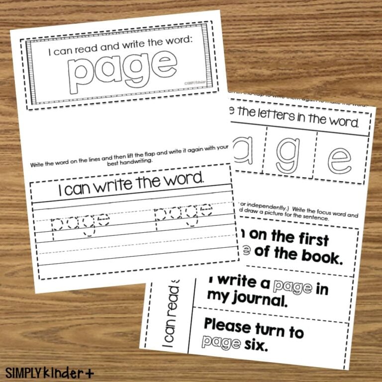 Saw Sight Word Cut and Color - Primer - Simply Kinder Plus