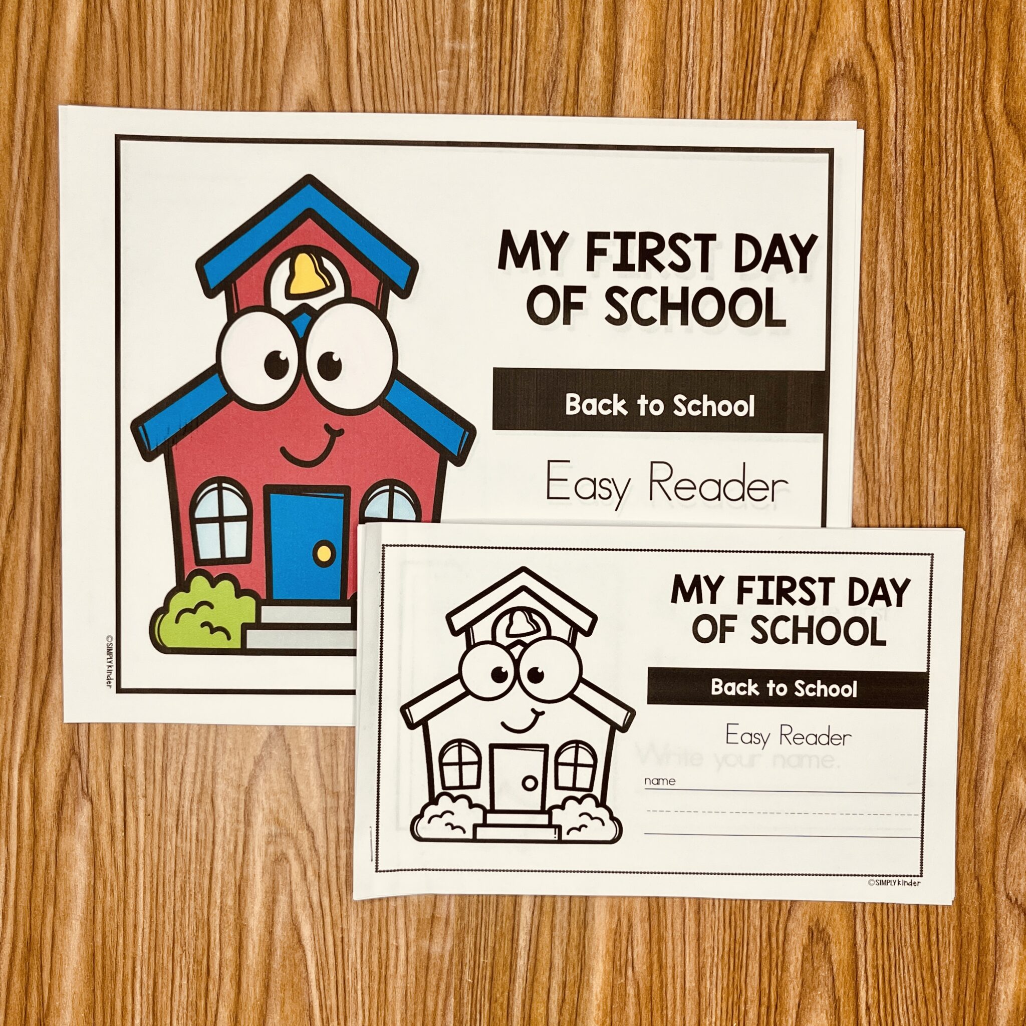 First Day of School Easy Reader & Activities - Simply Kinder ...
