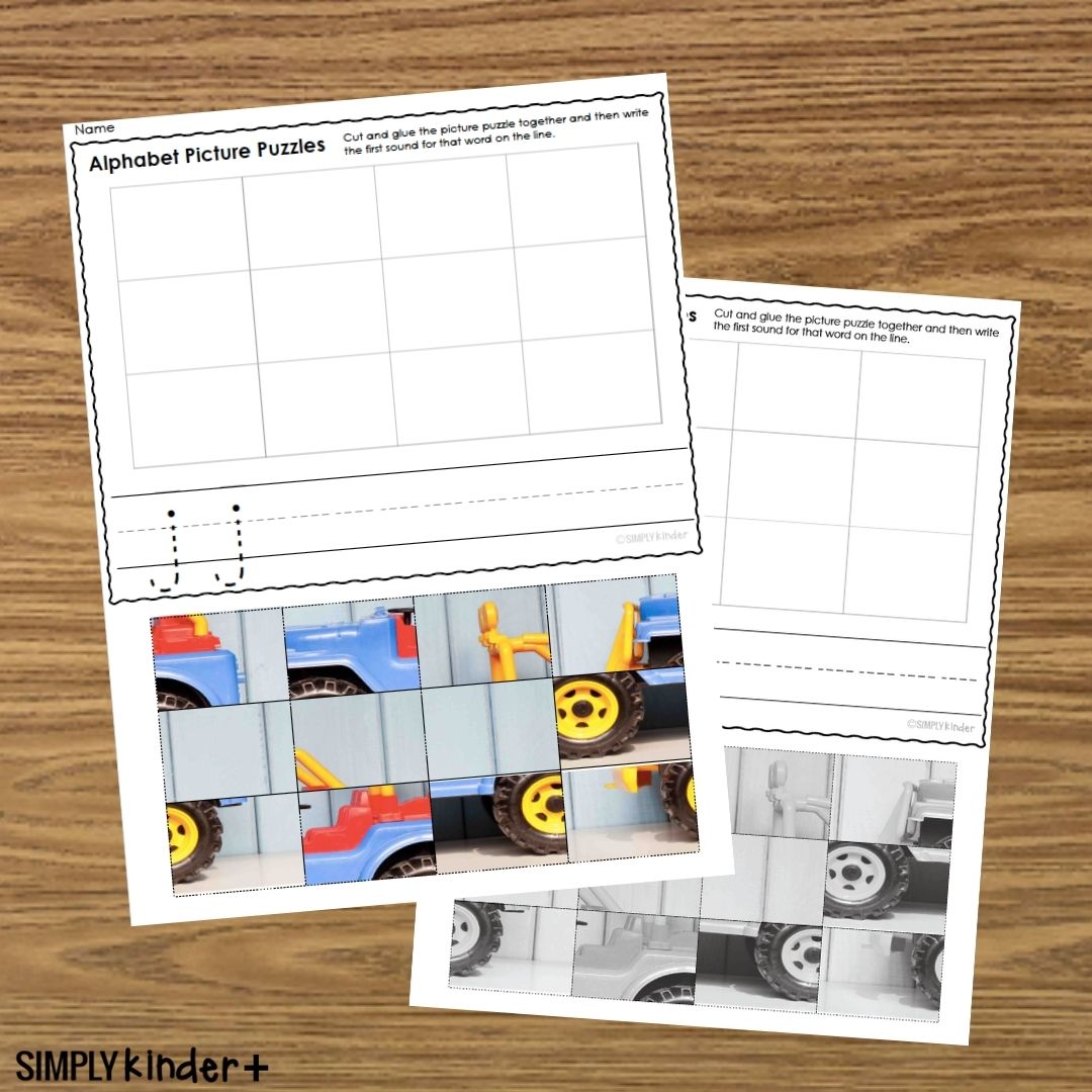 Letter J Nonfiction Alphabet Picture Puzzle - Simply Kinder + Printable ...