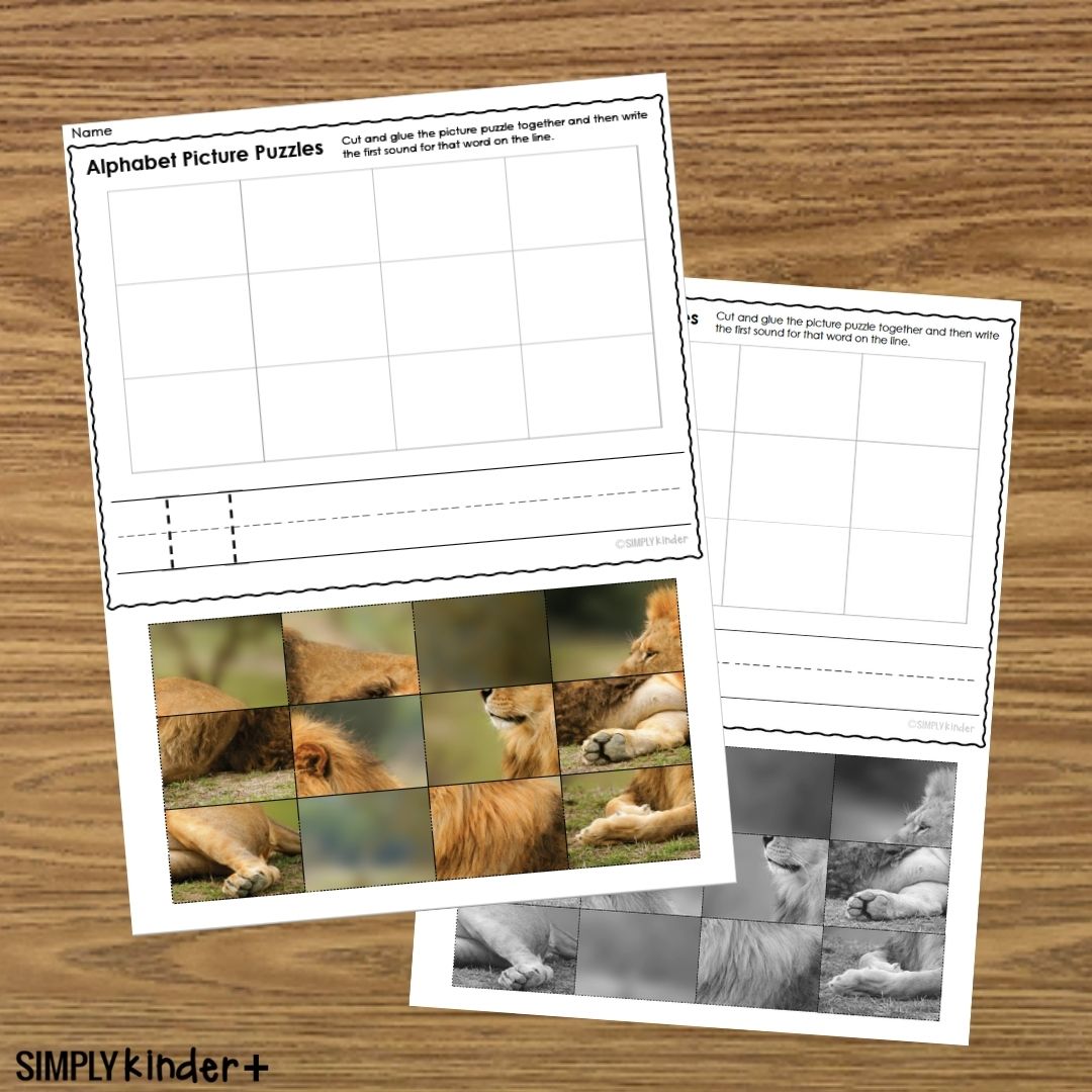 Letter L Nonfiction Alphabet Picture Puzzle - Simply Kinder + Printable ...