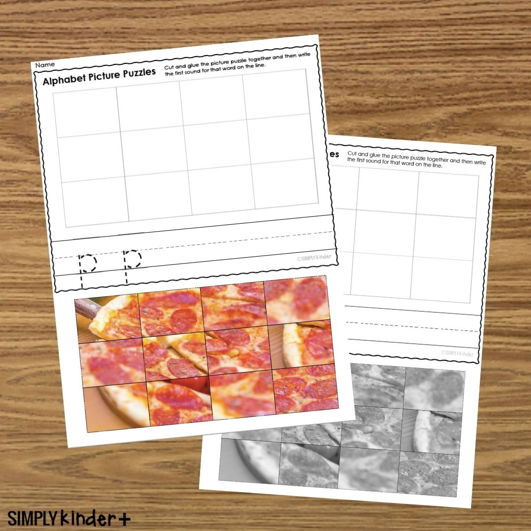 Letter P Nonfiction Alphabet Picture Puzzle - Simply Kinder + Printable ...