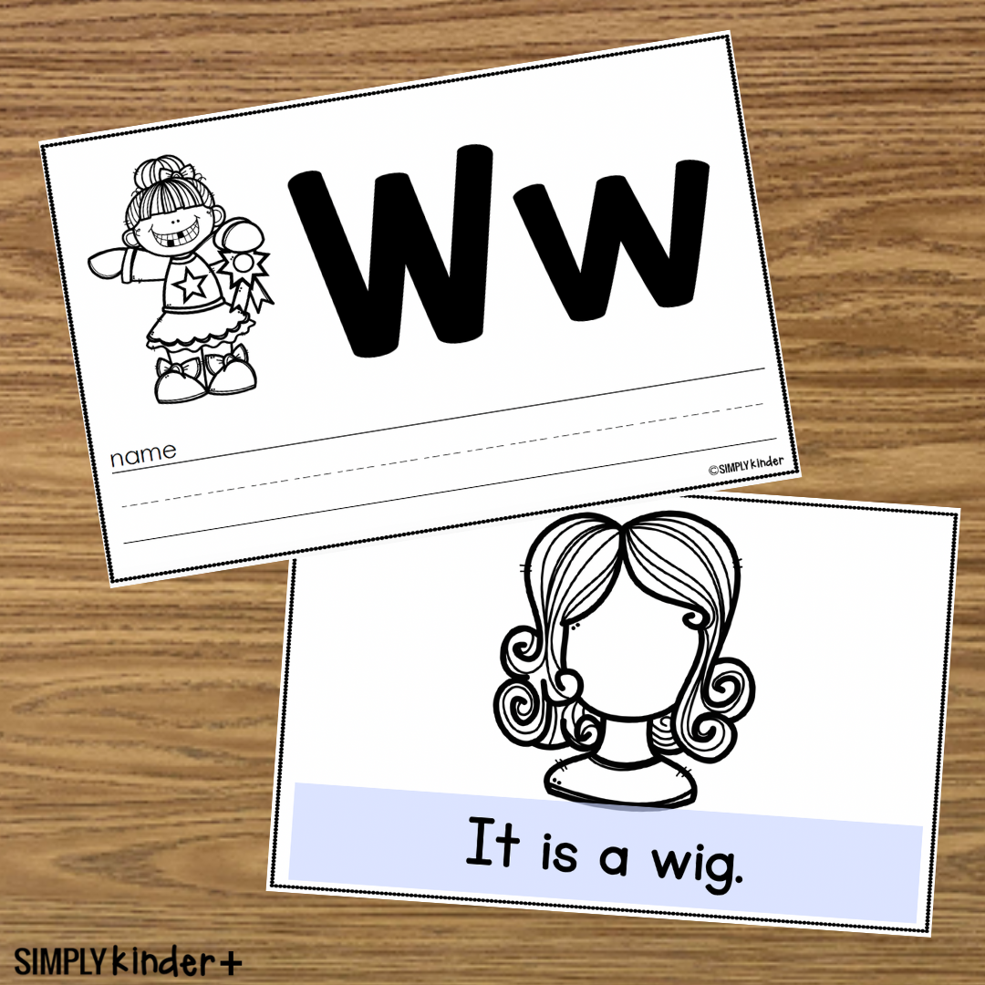 Letter W Sight Word Book - Simply Kinder + Printable Membership