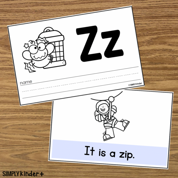 Letter Z Sight Word Book - Simply Kinder + Printable Membership