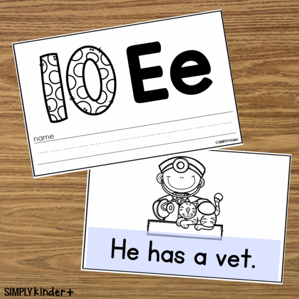 Letter E Sight Word Book - Simply Kinder + Printable Membership