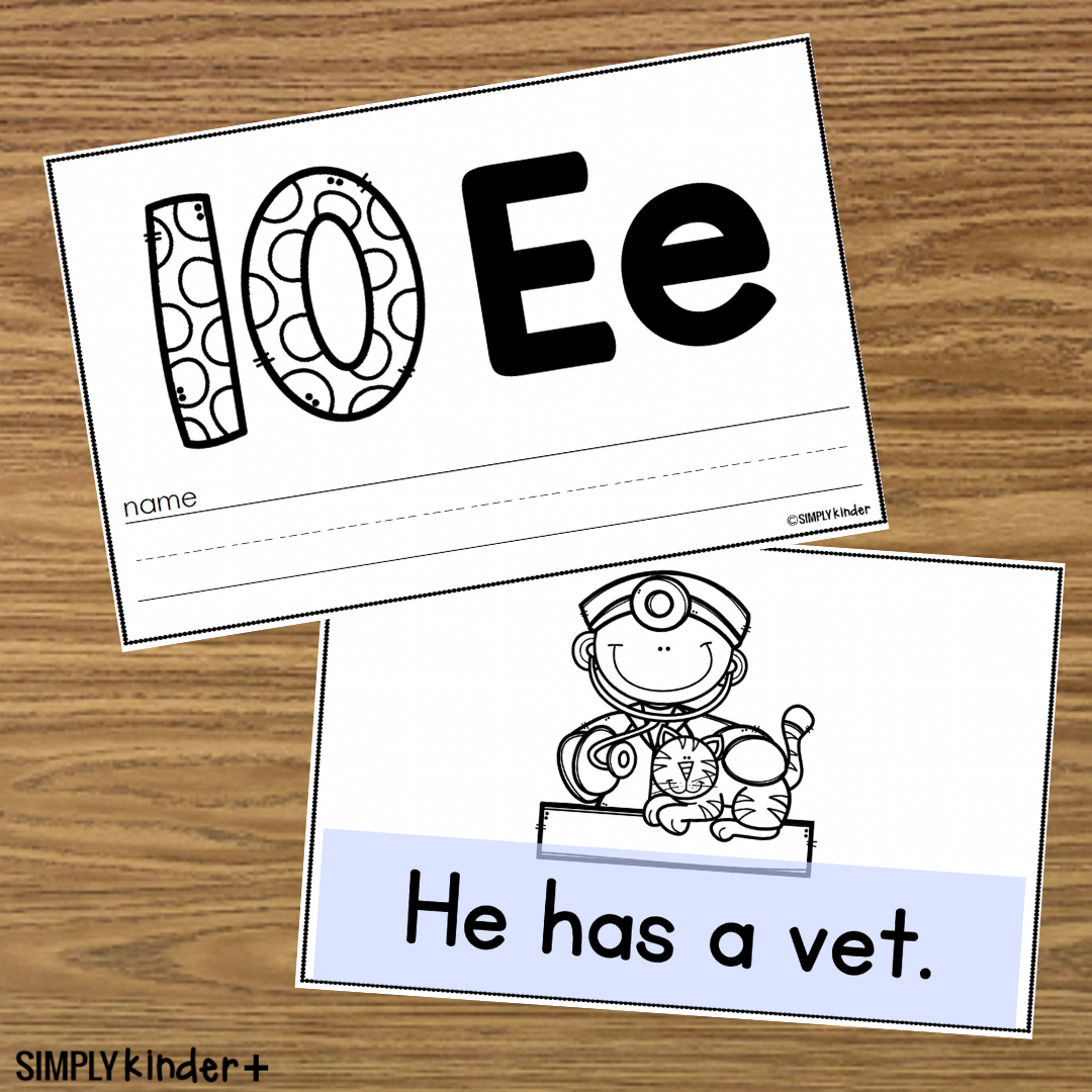 Sight Letter Ee Worksheets
