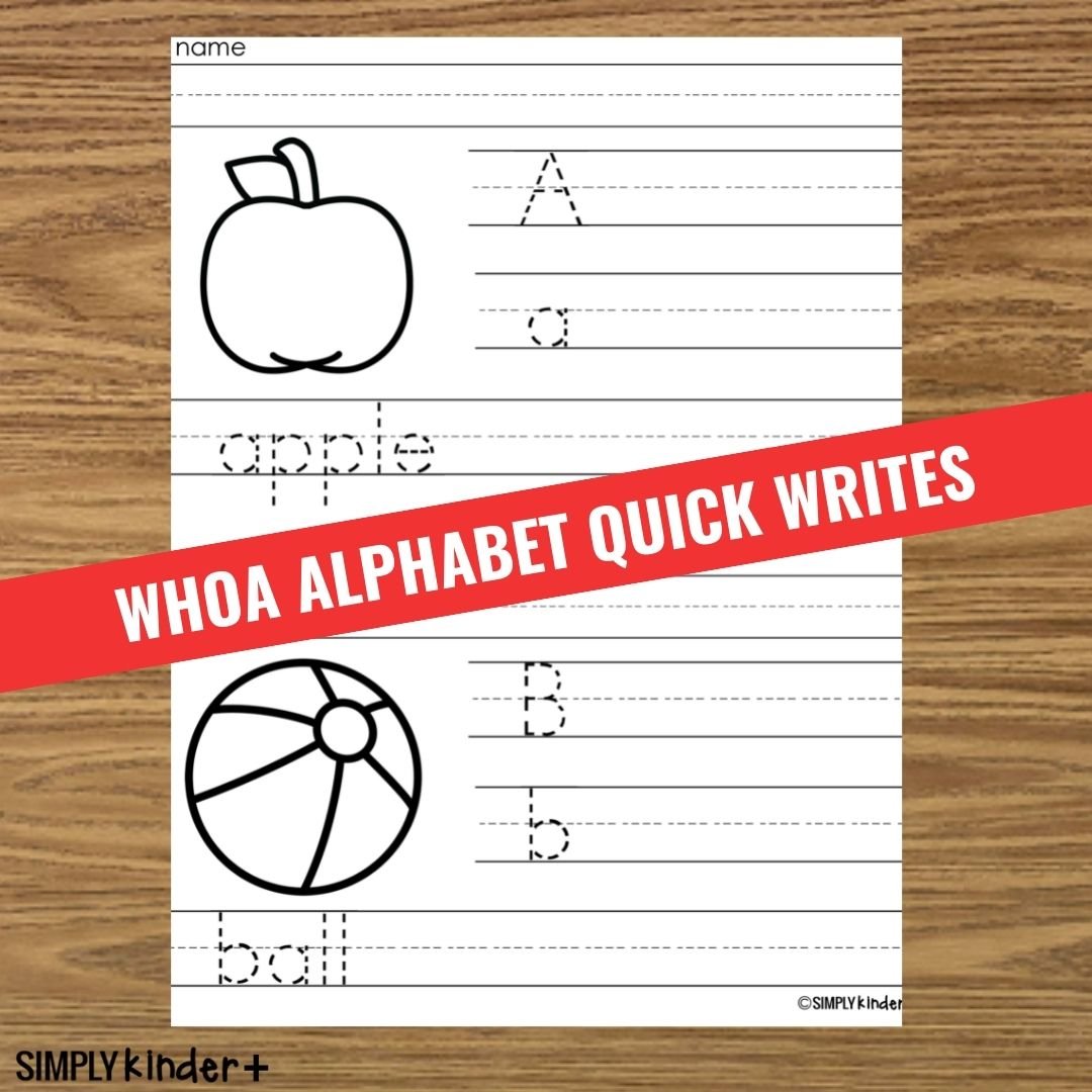 Letter A and Letter B Quick Writes - Simply Kinder Plus