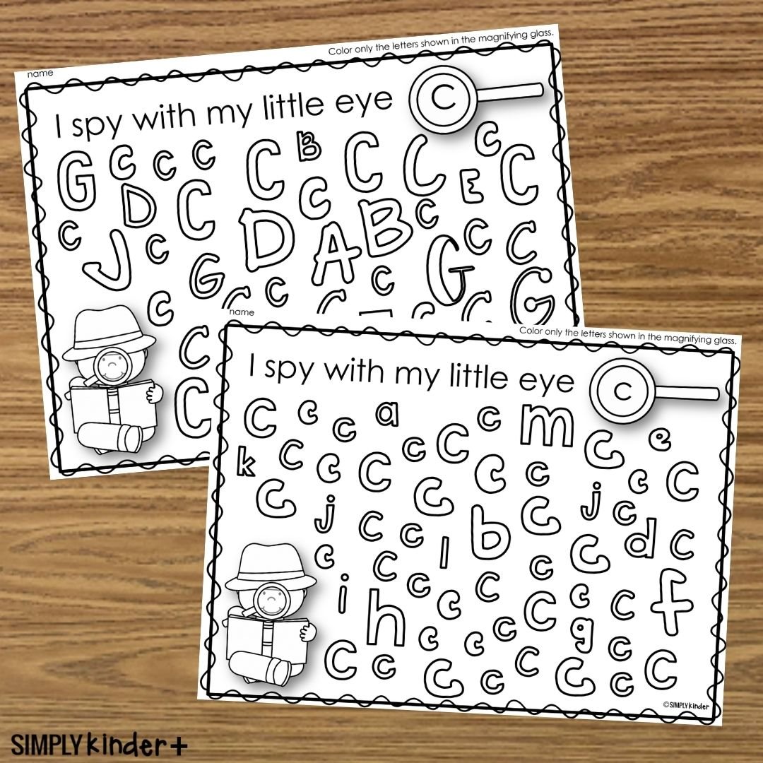 Letter C I Spy Activities - Simply Kinder + Printable Membership