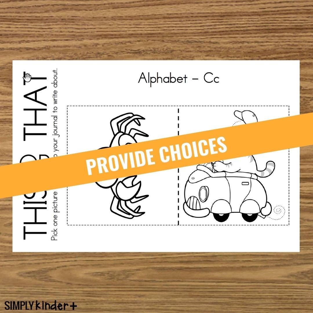 Letter C Alphabet This or That Writing Prompts - Simply Kinder ...