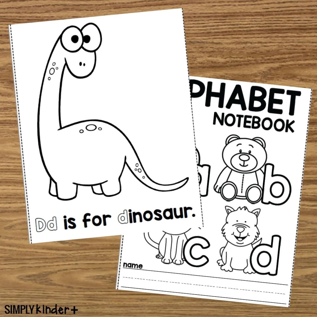 Letter D Alphabet Notebook - Simply Kinder + Printable Membership