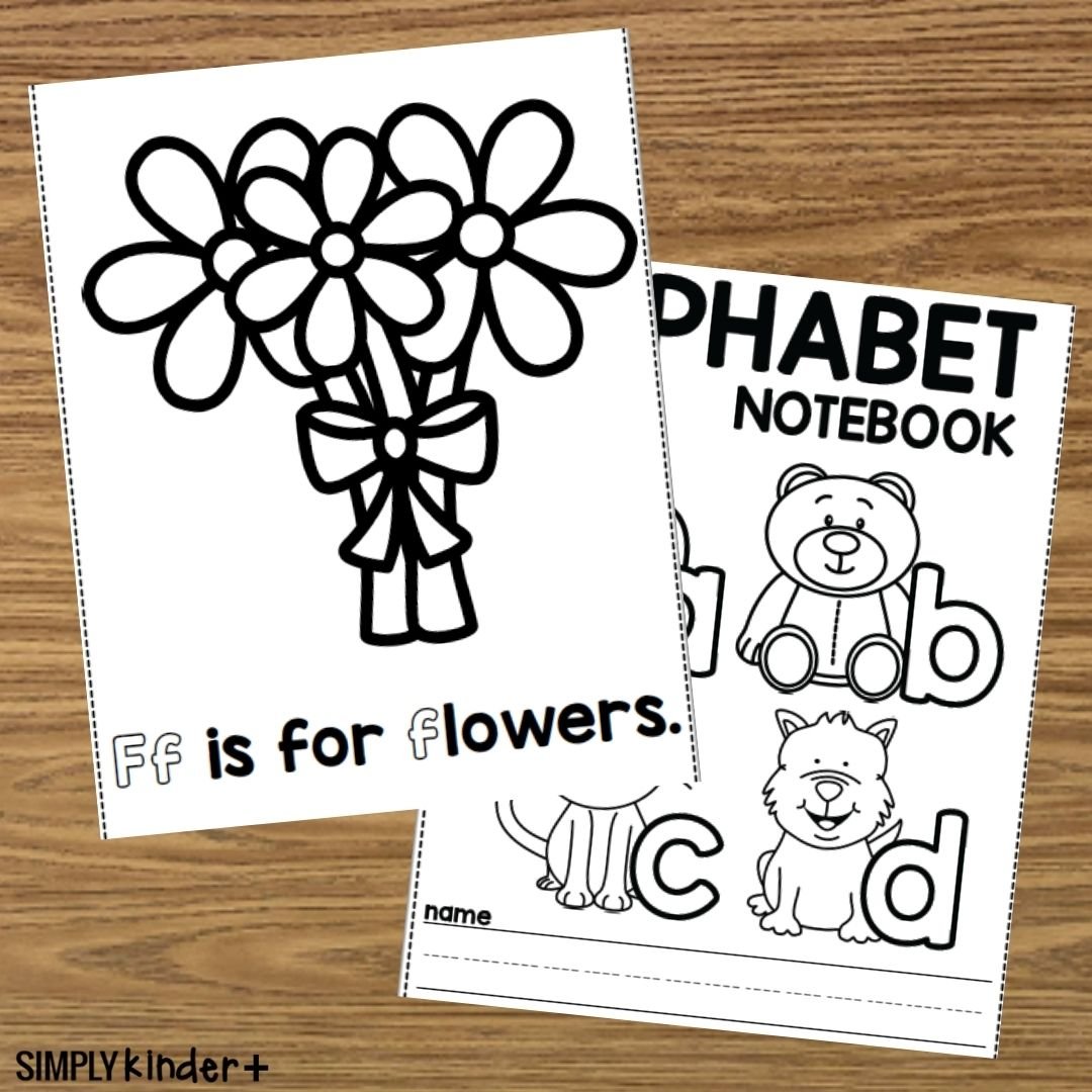 Letter F Alphabet Notebook - Simply Kinder + Printable Membership