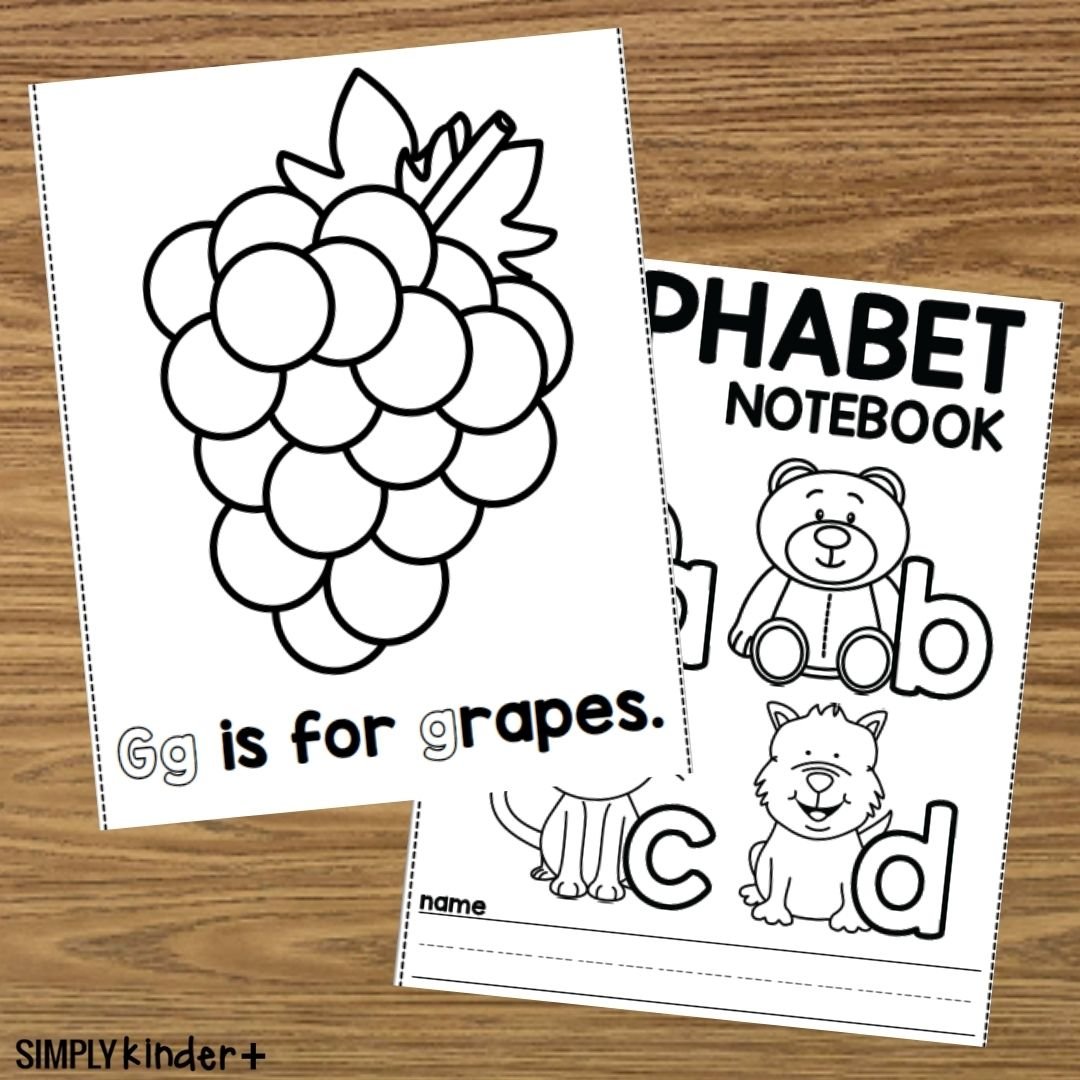 Letter G Alphabet Notebook - Simply Kinder + Printable Membership