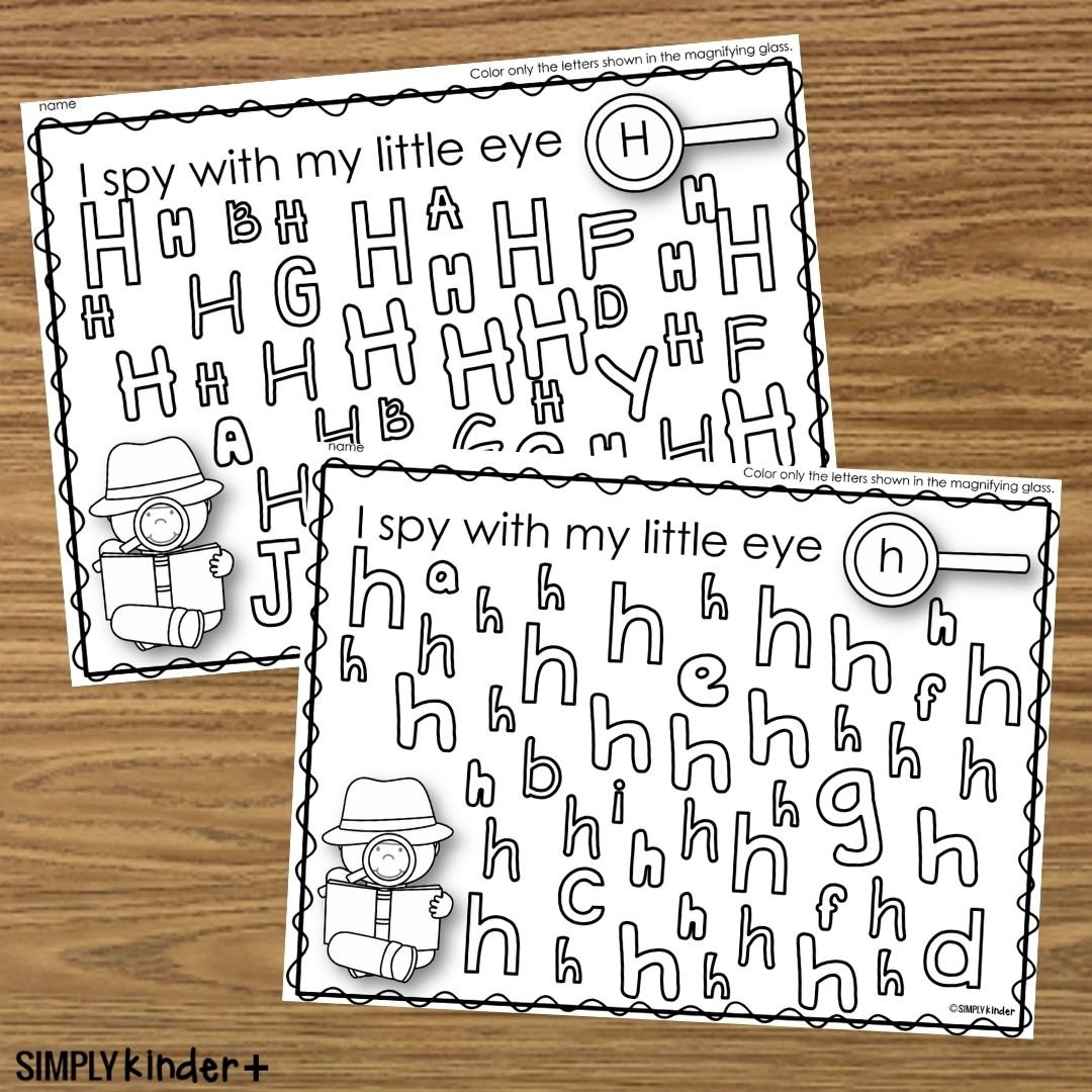 Letter H I Spy Activities - Simply Kinder + Printable Membership