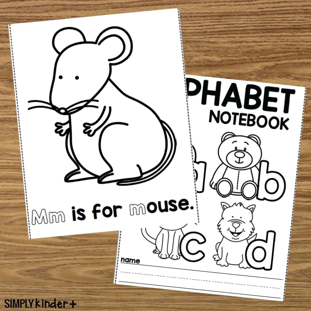 Letter M Alphabet Notebook - Simply Kinder + Printable Membership