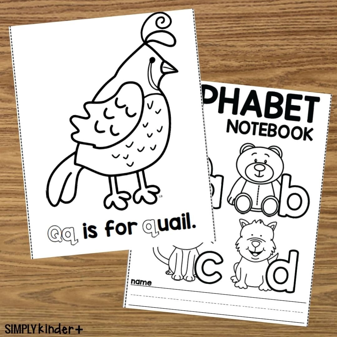 Letter Q Alphabet Notebook - Simply Kinder + Printable Membership