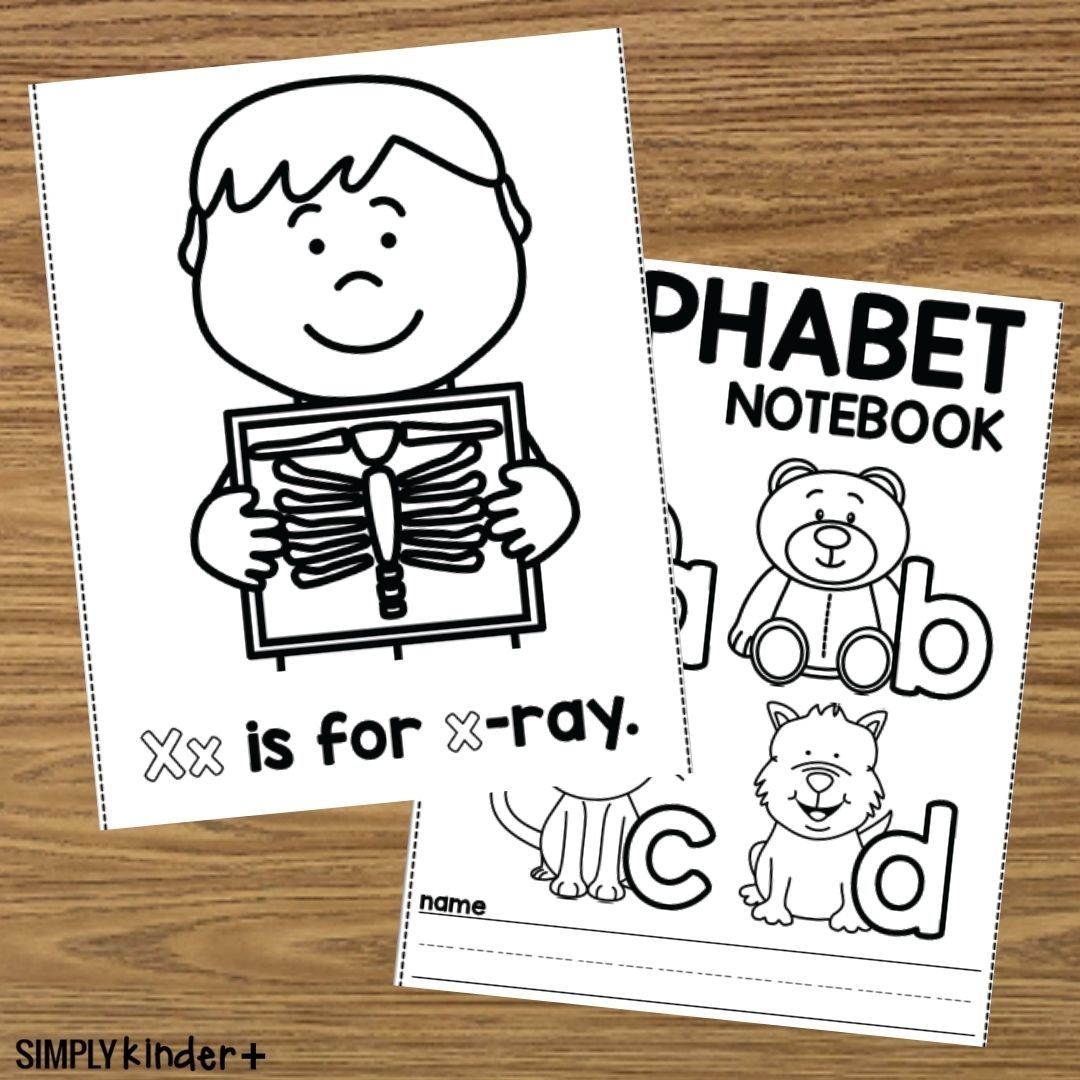 Letter X Alphabet Notebook - Simply Kinder + Printable Membership