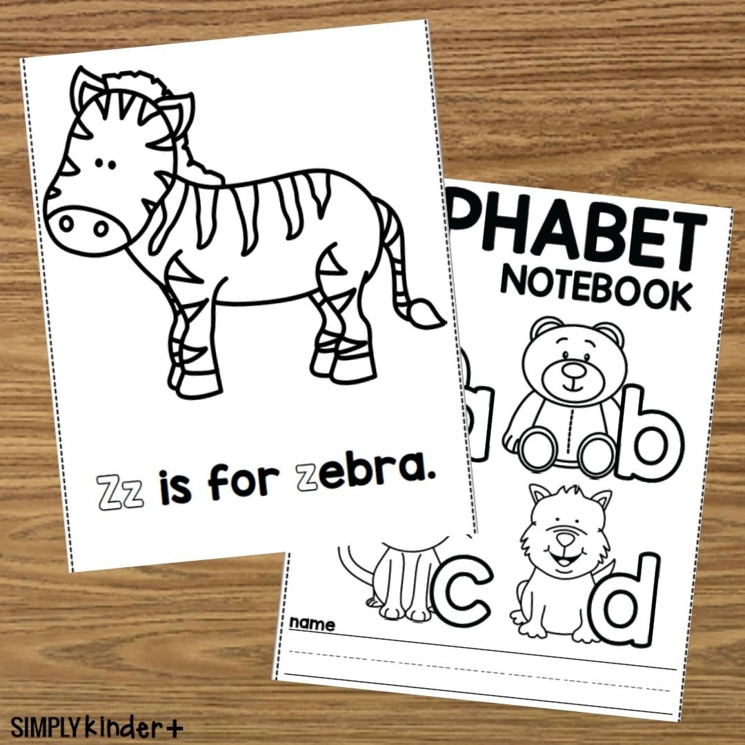 Letter Z Alphabet Notebook - Simply Kinder + Printable Membership