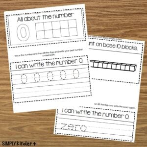 Number 0 Interactive Notebook - Simply Kinder + Printable Membership