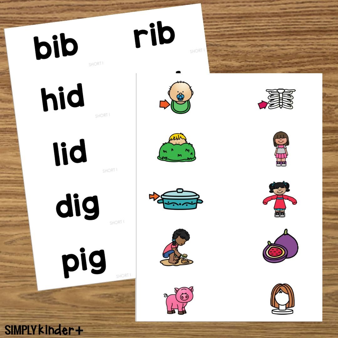 Short I Word Kit - Simply Kinder + Printable Membership