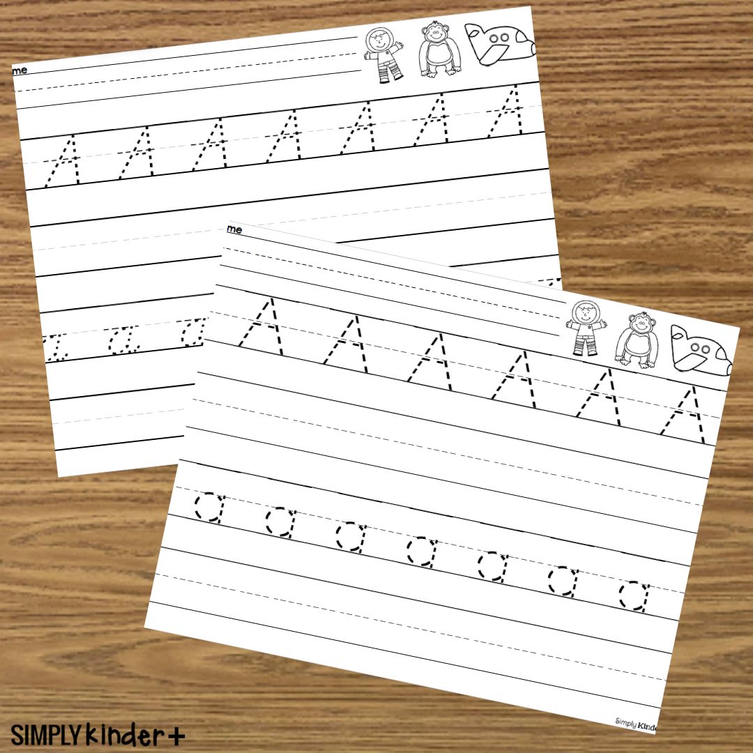 Letter A Write the Letter Small Pictures Page - Simply Kinder Plus