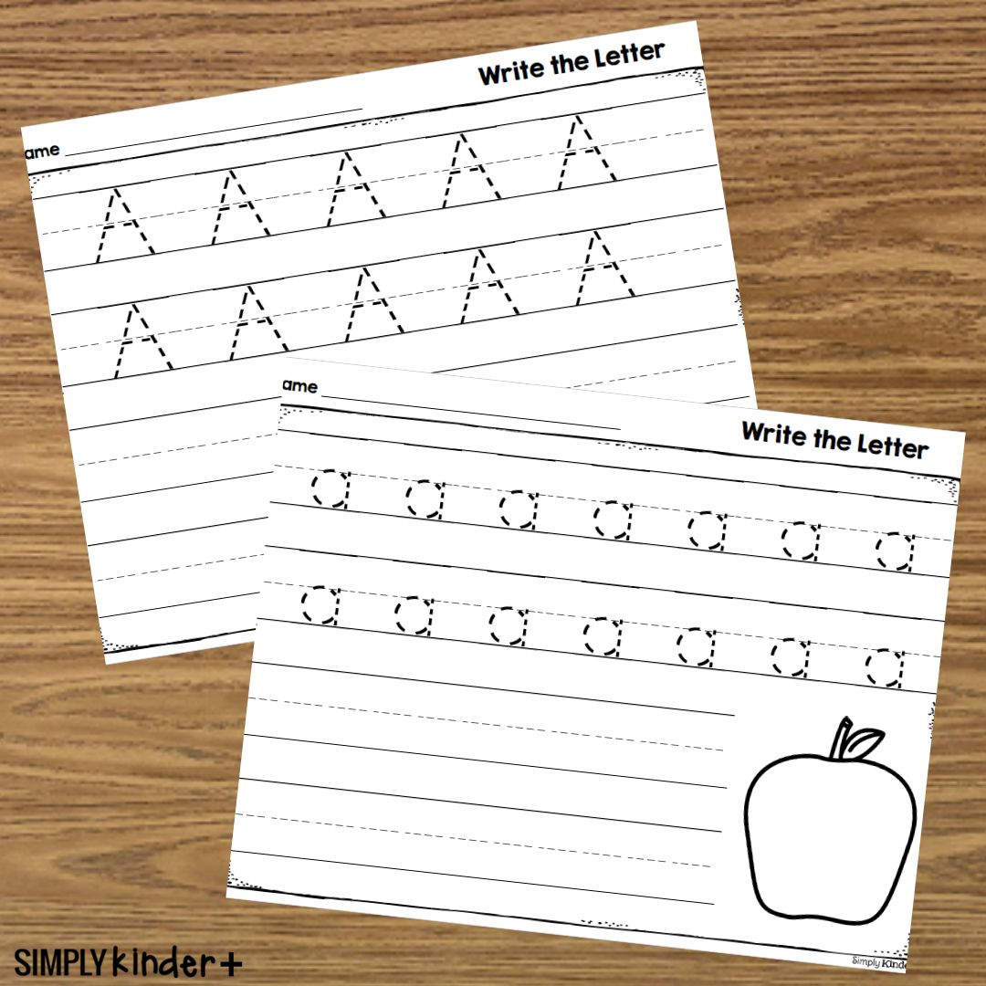 Letter A Write the Letter Page - Simply Kinder + Printable Membership