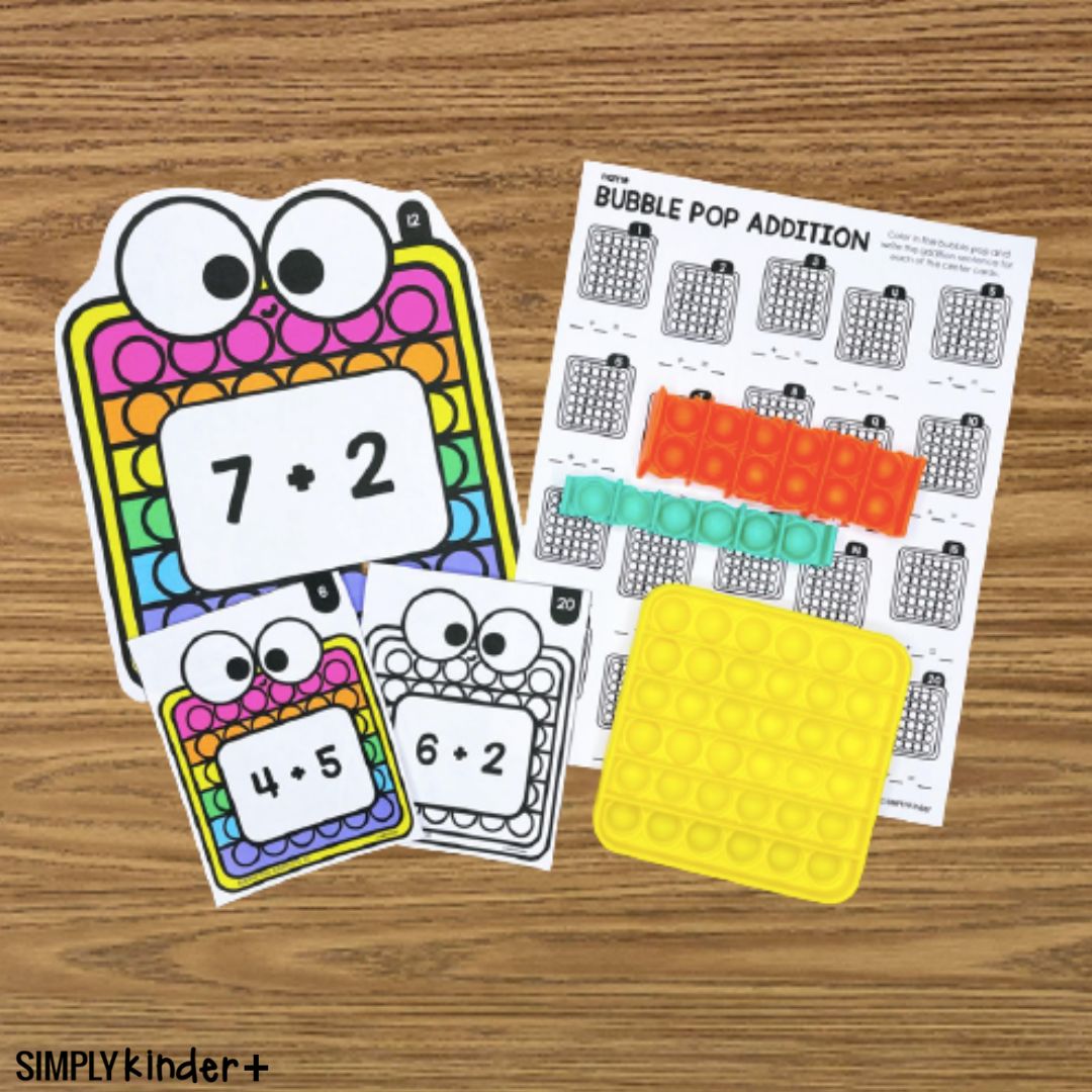 Addition to 10 Bubble Pop - Simply Kinder + Printable Membership