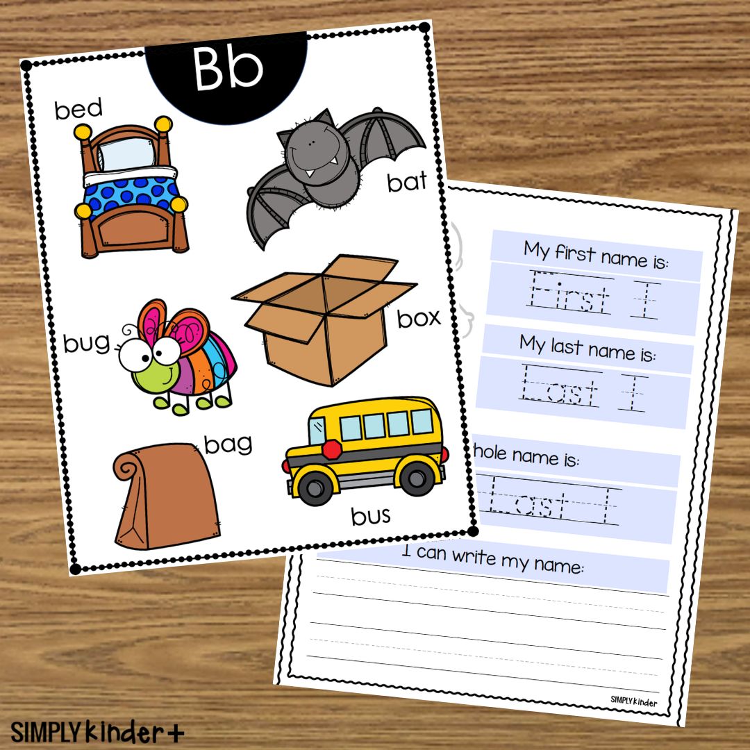 Letter B Alphabet Poster - Simply Kinder + Printable Membership