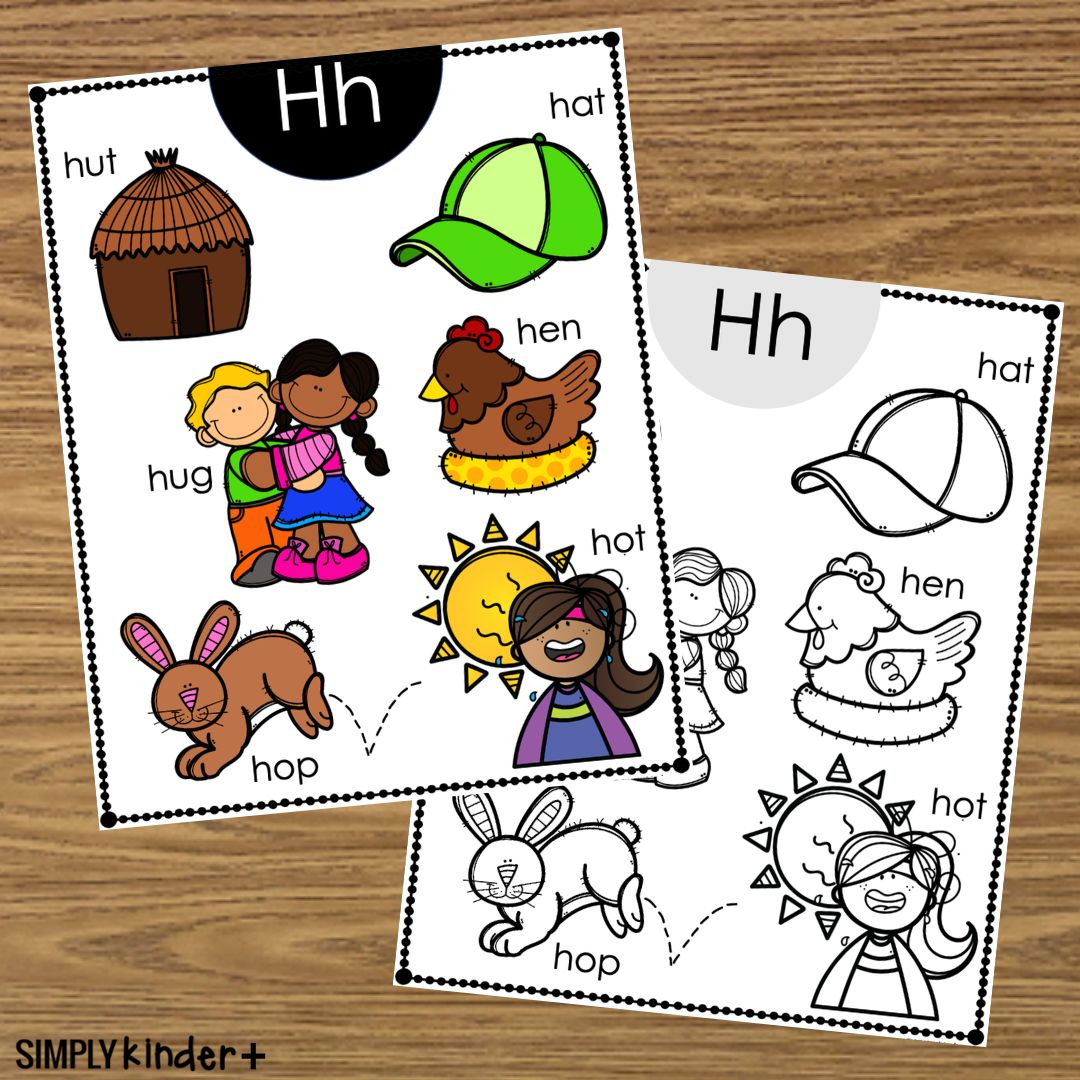 Letter H Alphabet Poster - Simply Kinder + Printable Membership