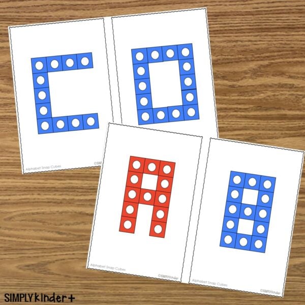 Uppercase Alphabet Snap Block Cubes Center - Simply Kinder + Printable ...