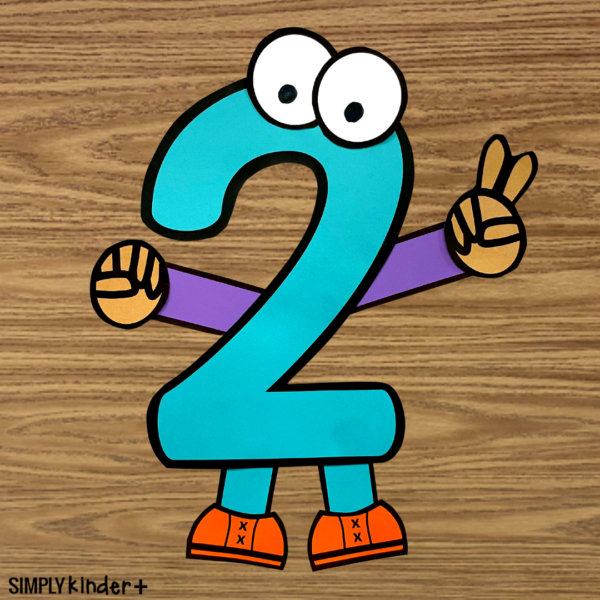 Number Two (2) People Craft - Simply Kinder + Printable Membership