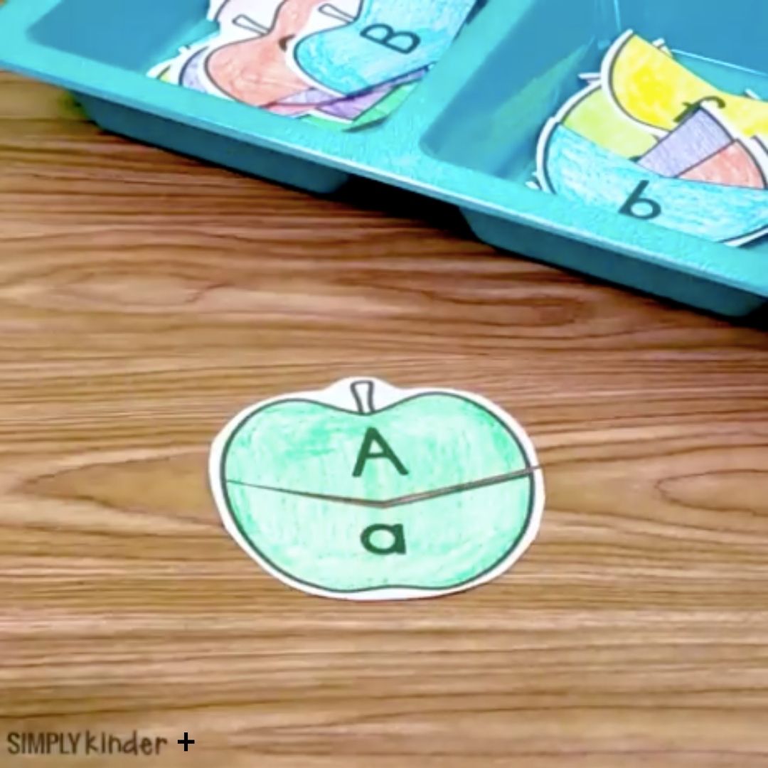 Apple Alphabet Upper and Lowercase Alphabet Match Send Home Center ...