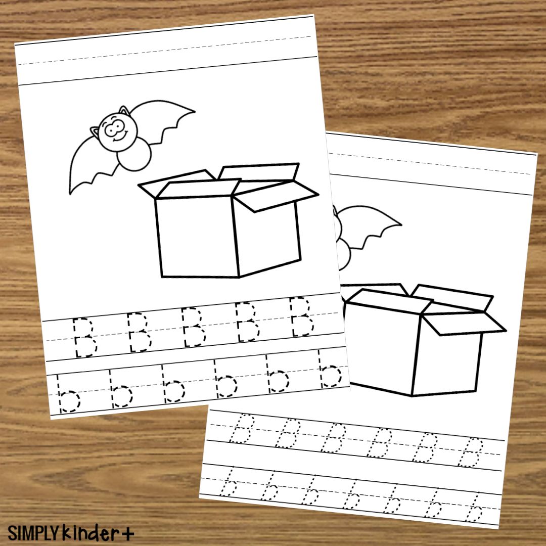 Letter B Write the Letter Picture Page - Simply Kinder + Printable ...