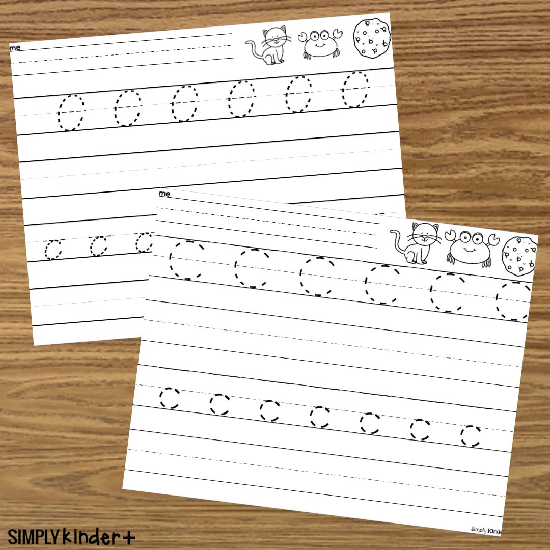 Letter C Write the Letter Small Pictures Page - Simply Kinder ...