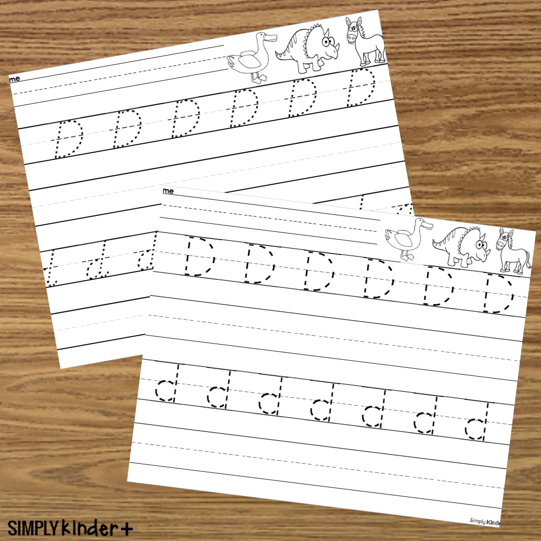Letter D Write the Letter Small Pictures Page - Simply Kinder ...