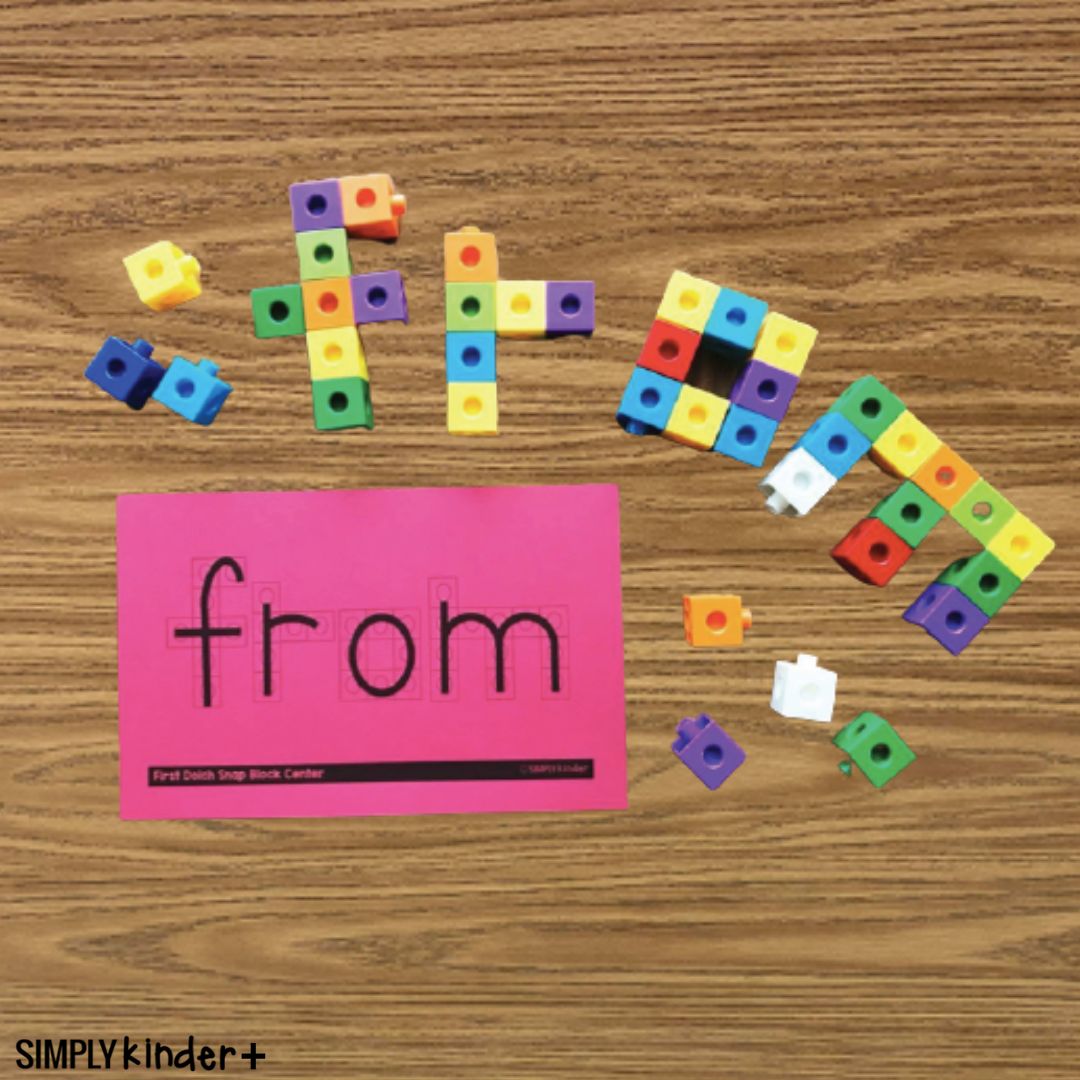 Dolch 1st Grade Sight Words Snap Block Cubes Center - Simply Kinder ...