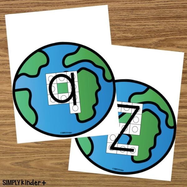 Lowercase Earth Alphabet Snap Block Cubes Center - Simply Kinder ...