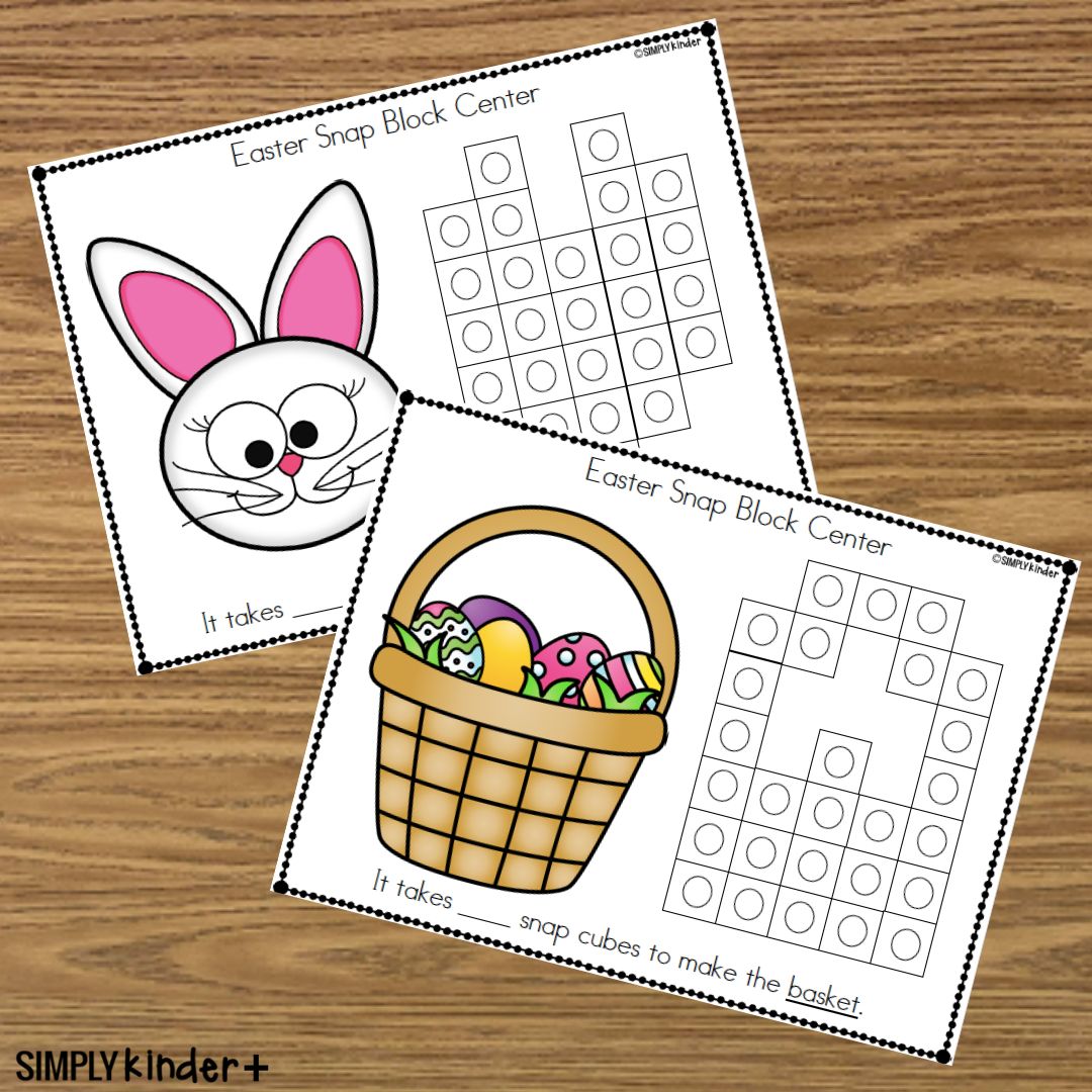 Easter Fun Snap Block Cubes Center - Simply Kinder + Printable Membership