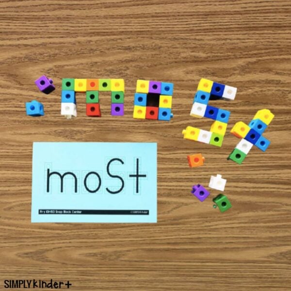 Fry Sight Words 101-150 Snap Block Cubes Center - Simply Kinder Plus
