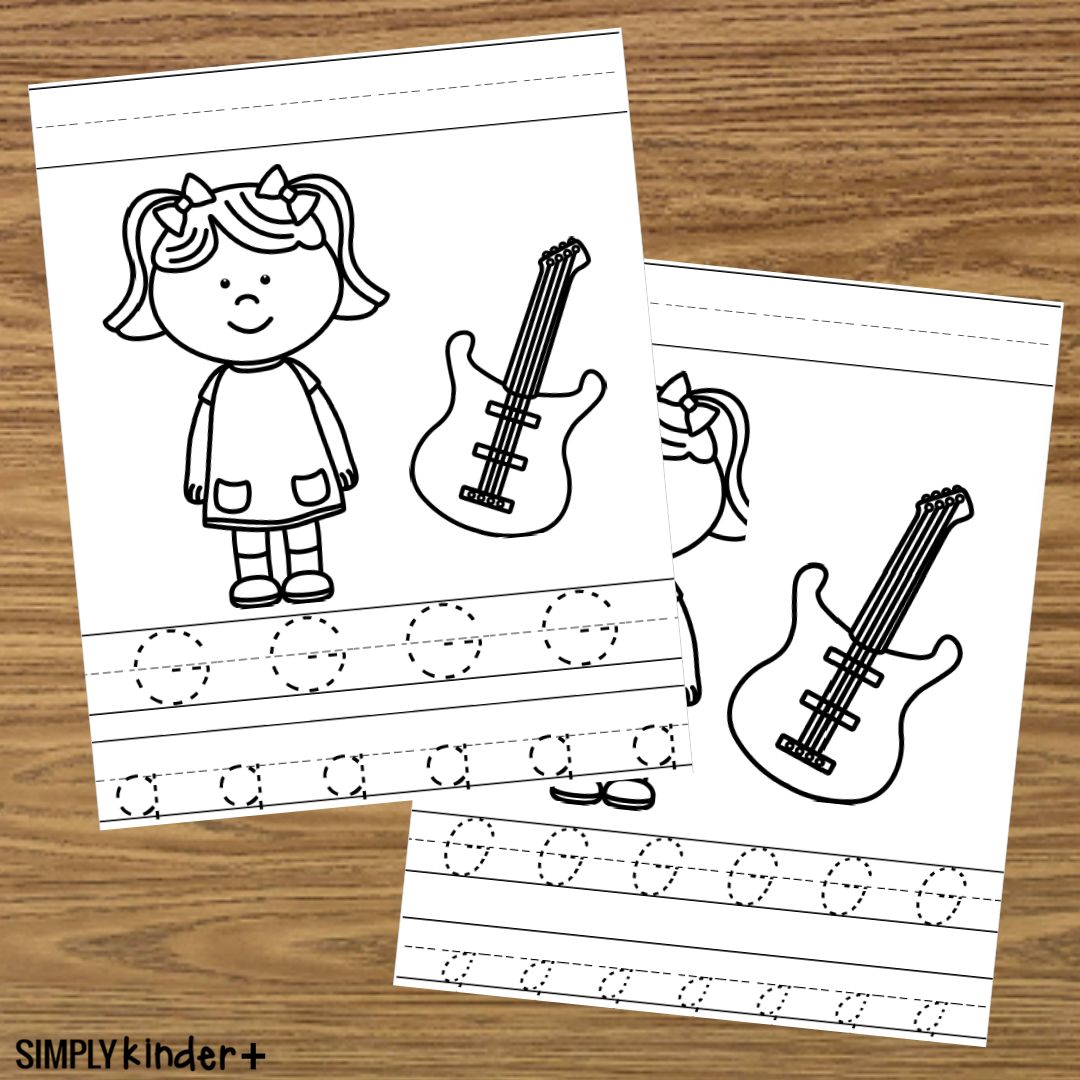 Letter G Write the Letter Picture Page - Simply Kinder + Printable ...