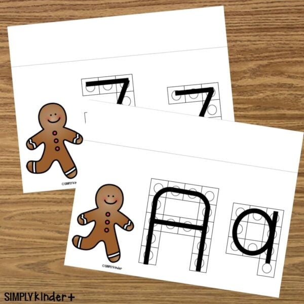 Gingerbread Letters Snap Block Cubes Center - Simply Kinder + Printable ...