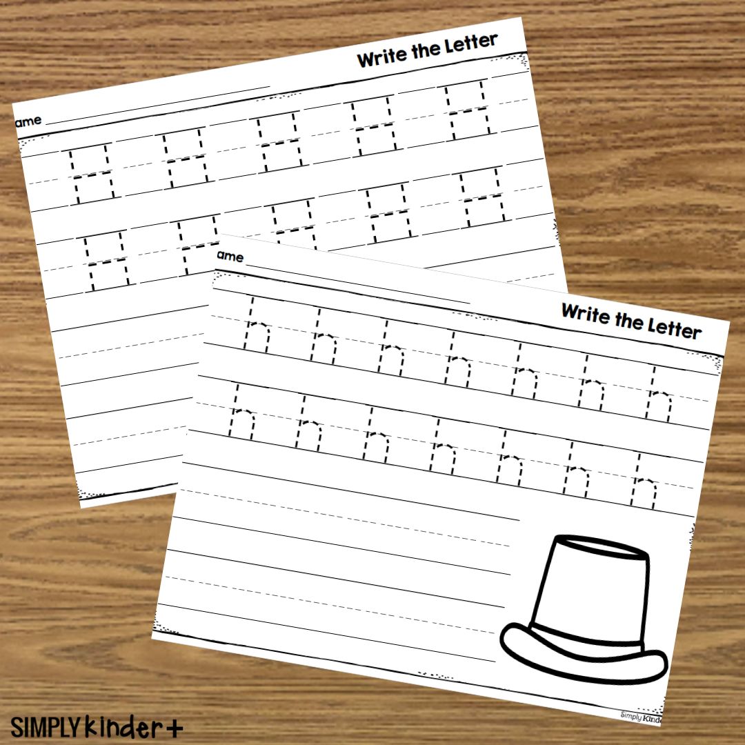 Letter H Write the Letter Page - Simply Kinder + Printable Membership