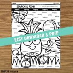 Happy Sight Word Search And Find - Fry, Dolch PrePrimer - Simply Kinder ...