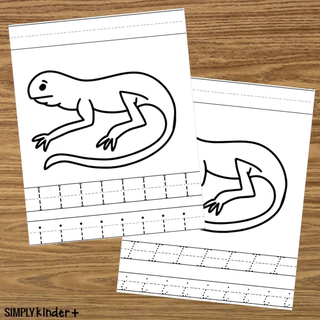 Letter I Write the Letter Picture Page - Simply Kinder + Printable ...