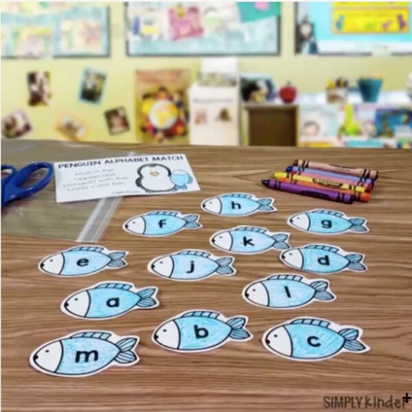 Penguin Alphabet Upper and Lowercase Alphabet Match Send Home Center ...